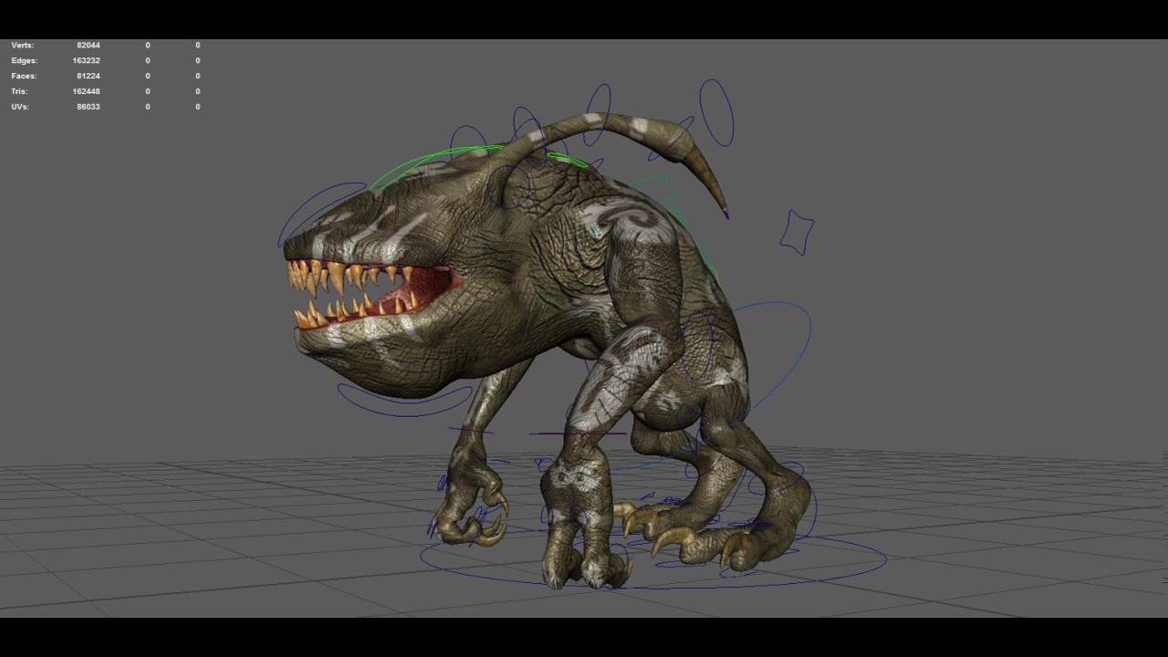 alien rigging and animation tests
