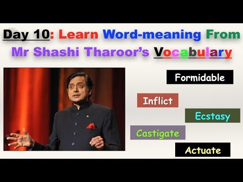Day 10: Learn Word meaning From Mr Shashi Tharoor’s Vocabulary