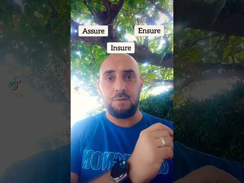 Assure/ Ensure/ Insure #english #englishlearning #englishspeaking #iloveenglish