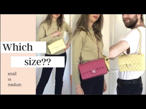 CHANEL SMALL VS MEDIUM CLASSIC FLAP- what fits, lemon yellow 20S and fuschia pink 2013 mod shots,