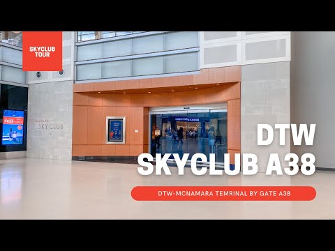 Detroit SkyClub | Terminal A by A38 | McNamara Terminal | DTW | Delta Airlines | SkyClub Tour | 4K