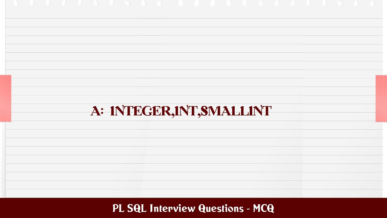 PL SQL Interview Questions - MCQ MCQ Questions