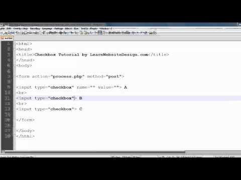 Tutorial on how to create checkboxes in HTML forms