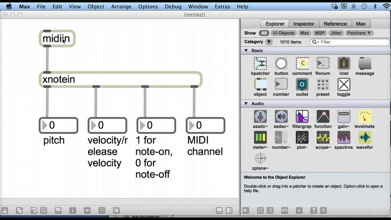 Max MSP V6 Tutorial 12 - xnotein