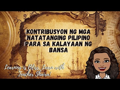 Kontribusyon ng mga Natatanging Pilipino sa Kalayaan ng (Bansa Panahon ng Himagsikan)