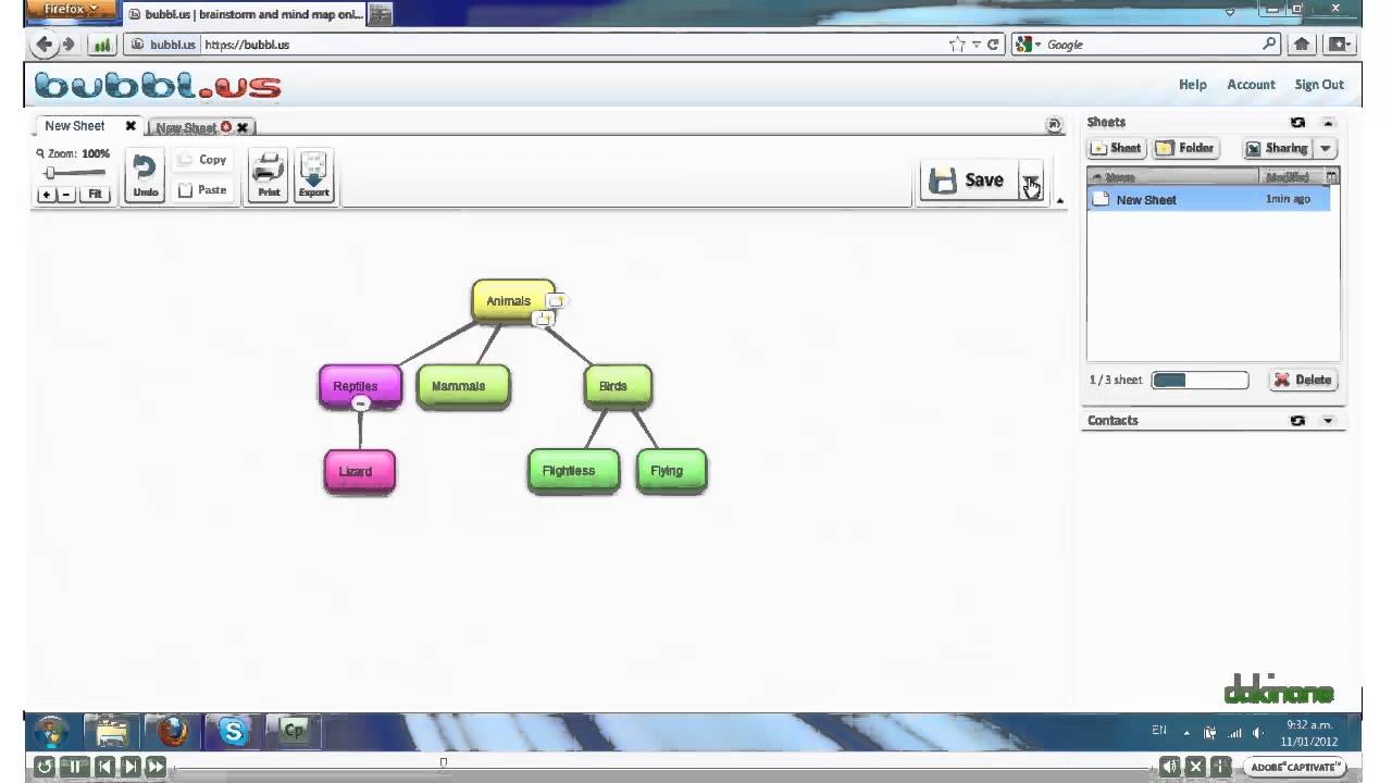 Bubbl.US Mind Mapping Tutorial
