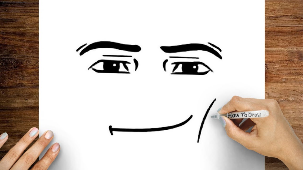 How To Draw Roblox man Face | Animation