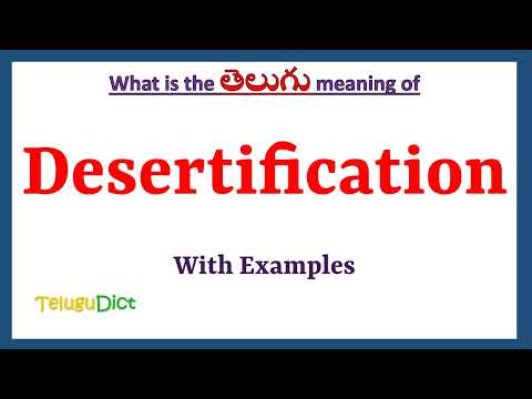 Desertification Meaning in Telugu | Desertification in Telugu | Desertification in Telugu Dictionary