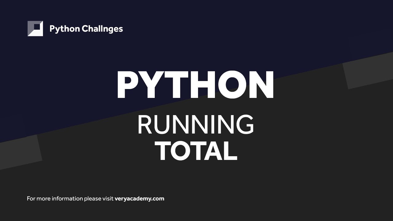 Python Challenge | Running Total