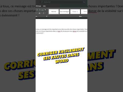 Tu ne veux plus perdre de temps à corriger tes fautes dans #word ? 😱 #shorts #office #tuto
