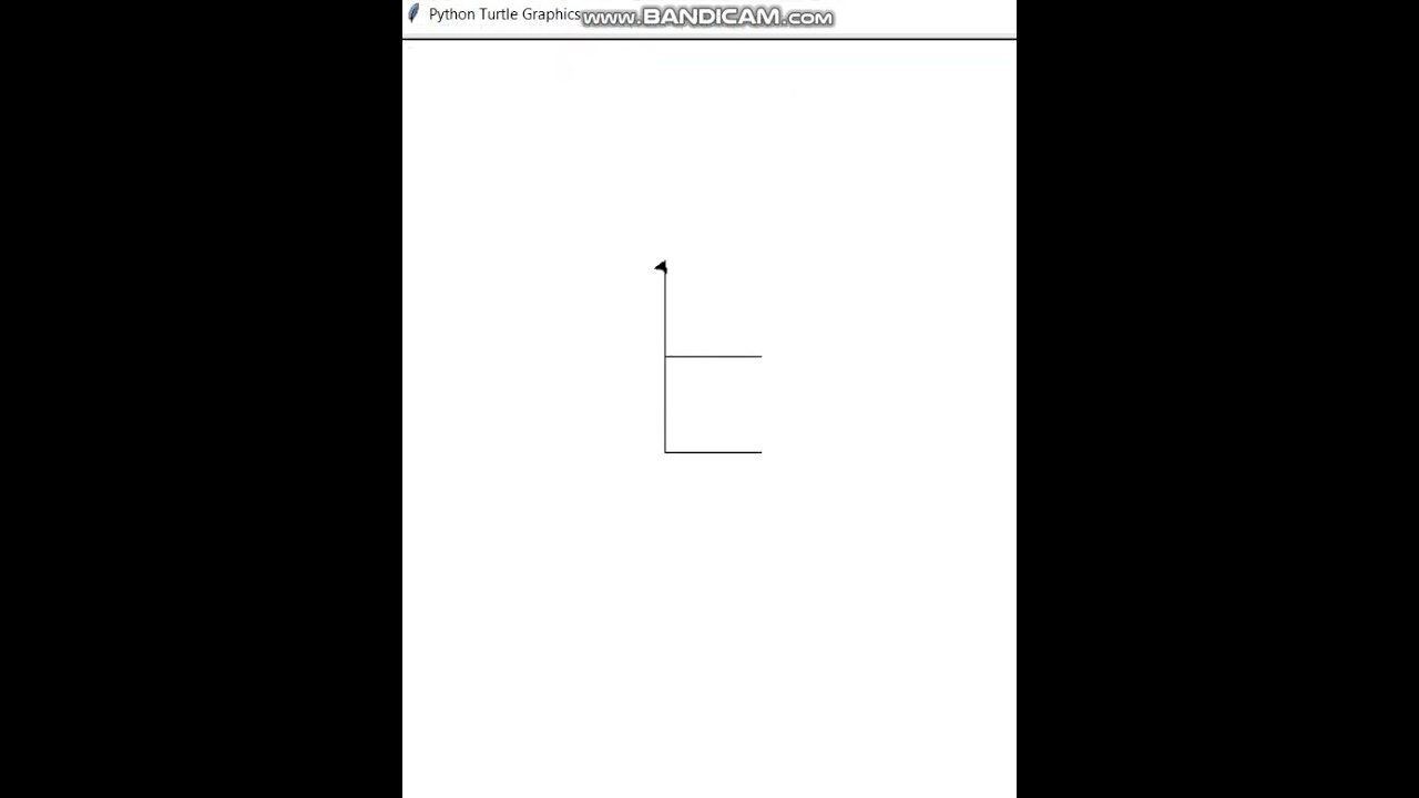 Python Turtle - Draw letter E