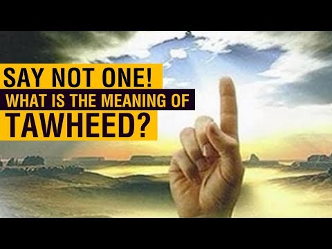 Say Not ONE! - What is the meaning of T A W H E E D?