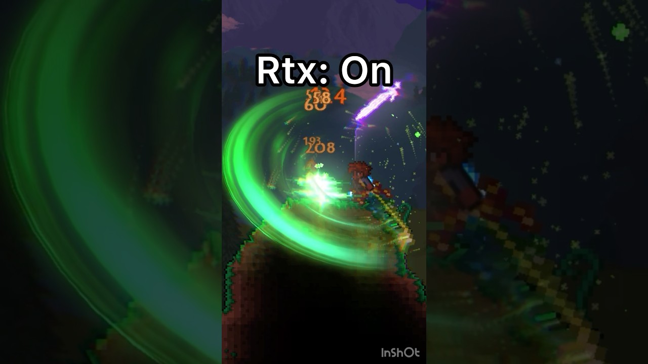 Terraria with rtx #sub #terraria #tmodloader #rtx #graphics #terrariamods #steam #gameplay #texture