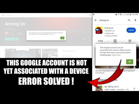 How to Fix This Google Account is Not Yet Associated With a Device Error | Latest 2024