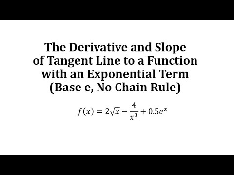 Derivative of an Function with an Exponential Term (Base e) and Slope ...