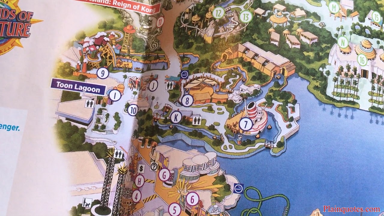 2019 Universal Studios Orlando Map and Islands of Adventure Map