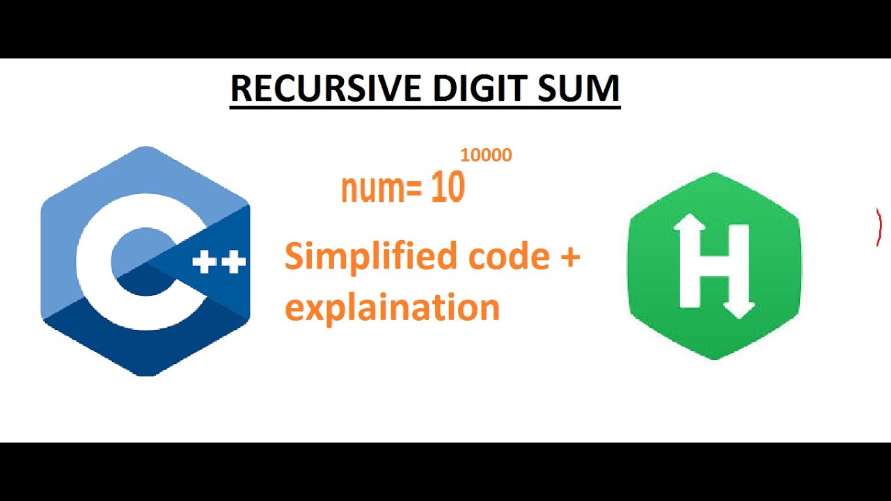 Recursive Digit Sum hackerrank code
