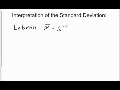 Interpreting The Standard Deviation