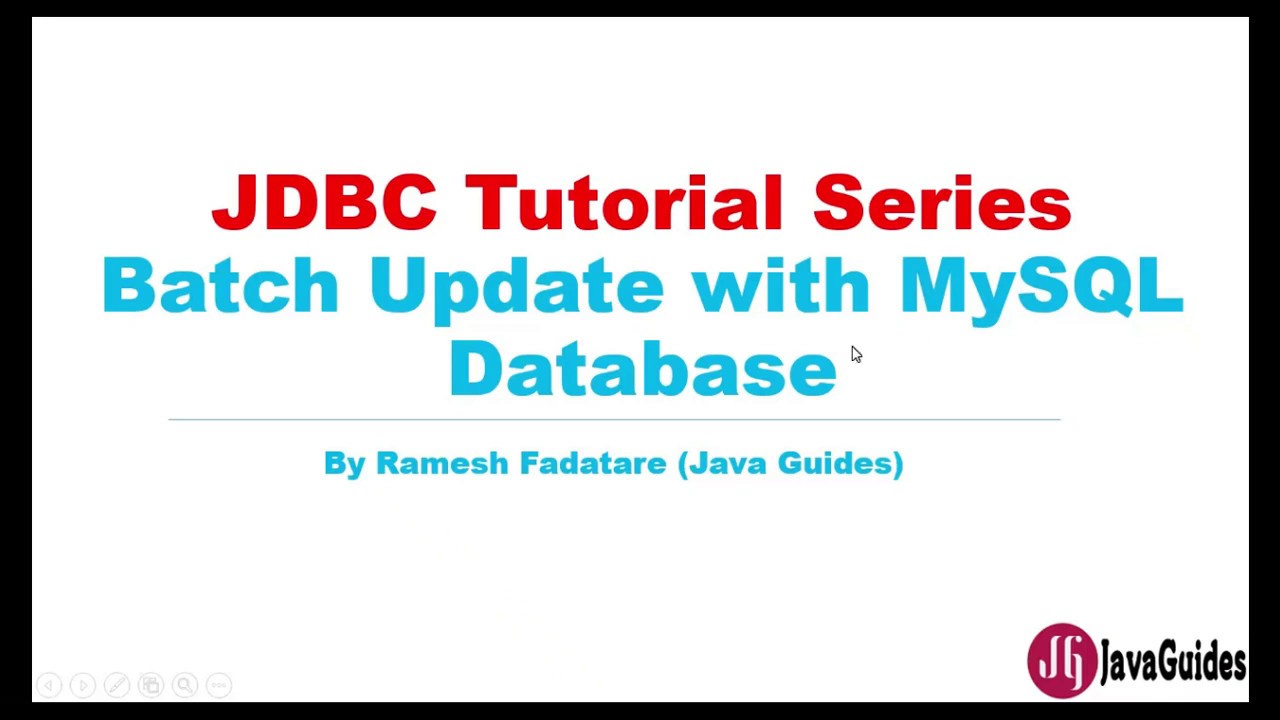 JDBC Tutorial - Part 9: JDBC Batch Update with MySQL Example