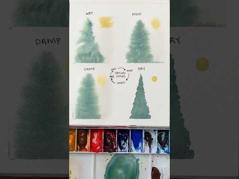 Watercolor drying stages #watercolortutorial #watercolor #arttutorial