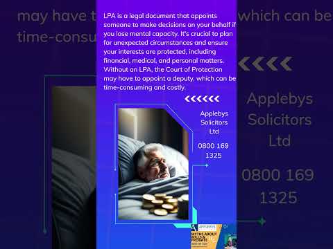What is LPA? | Why appoint an LPA? | Plan today and Make your Lasting Power of Attorney #shorts