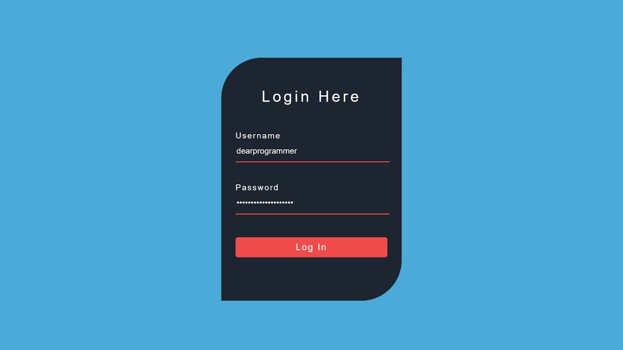 Modern Login UI Design Using Only HTML & CSS
