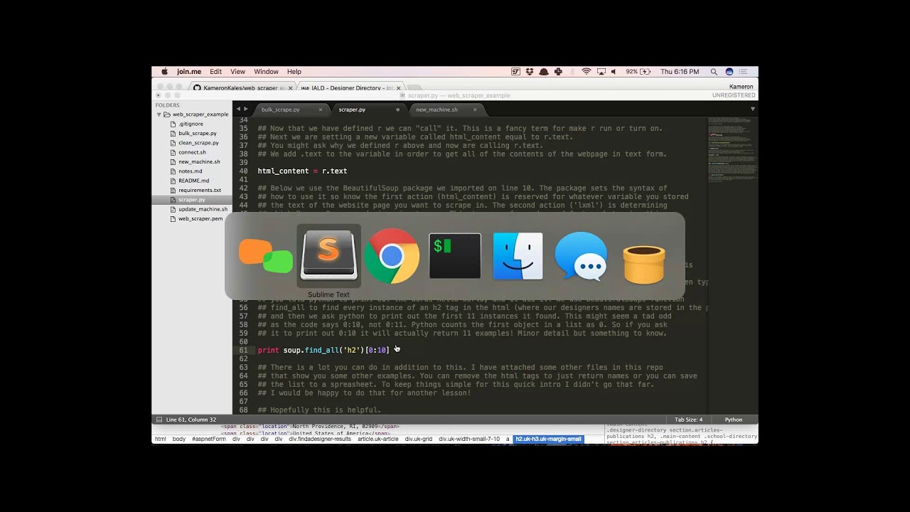 Web Scraper in 5 Lines of Code