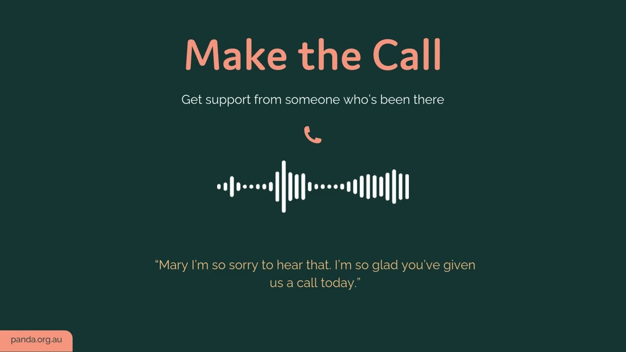 Calling the PANDA Helpline - Get support from someone who's been there