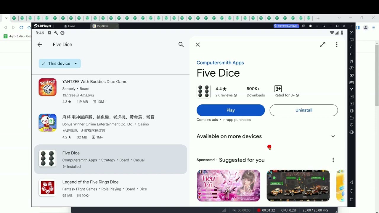 How to play Five Dice  on PC computer easy