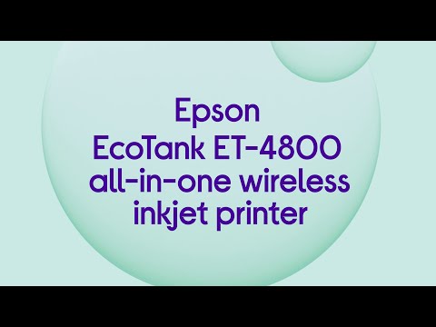 Epson EcoTank ET-4800 All-in-One Wireless Inkjet Printer with Fax - Quick Look