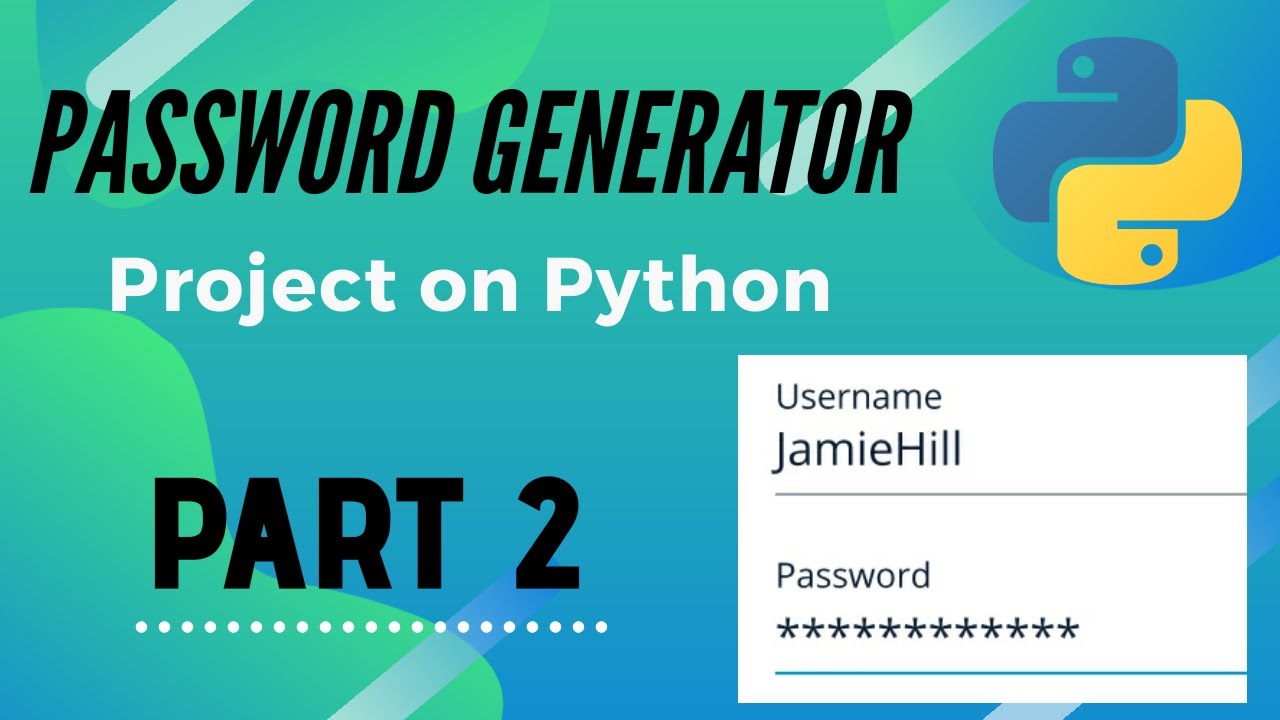Password generator program using Tkinter - Part 2 - Creating the GUI window - Python