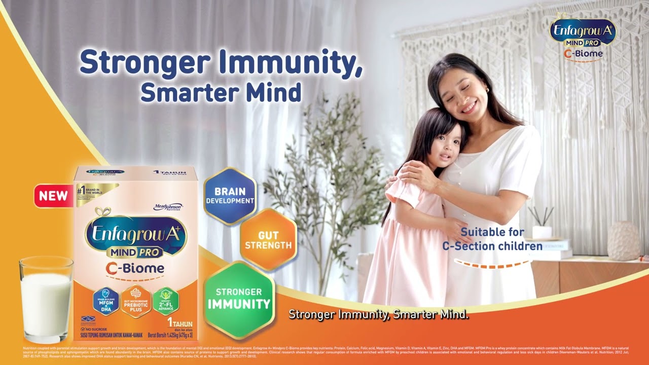 Enfagrow A+ C-Biome: Stronger Immunity, Smarter Mind