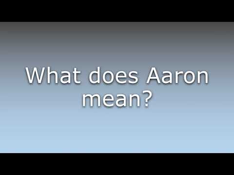 What does Aaron mean?