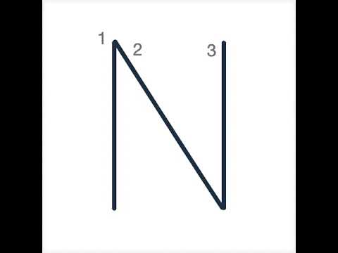 N の書き順|正しい漢字の書き方をアニメーションで解説