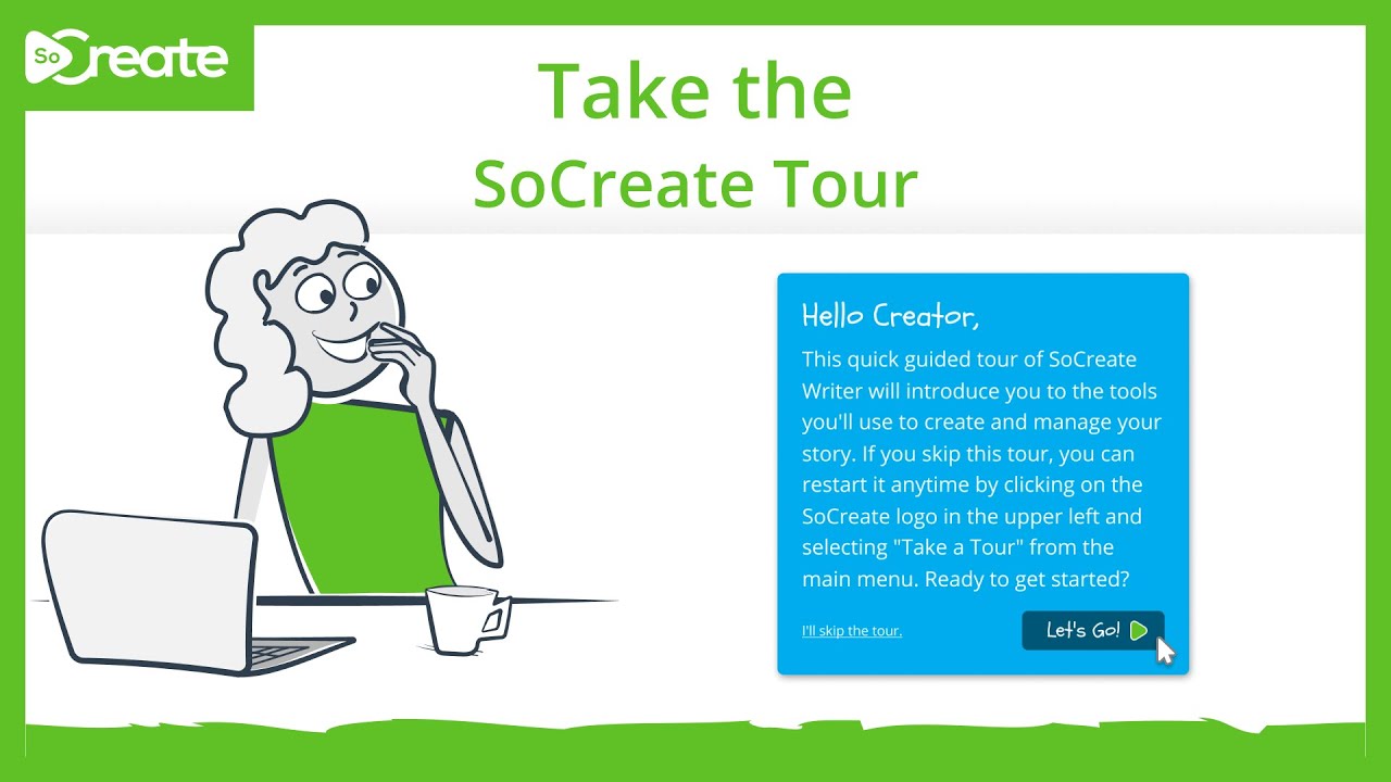 SoCreate - Como fazer o tour guiado pelo software de roteiro SoCreate