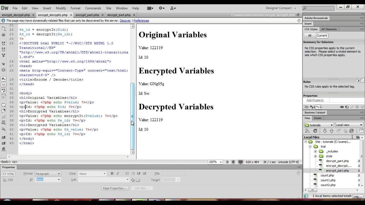 PHP Encypt/Decrypt Function
