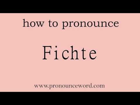 pronounce word:how to pronounce Fichte in english (correct!).