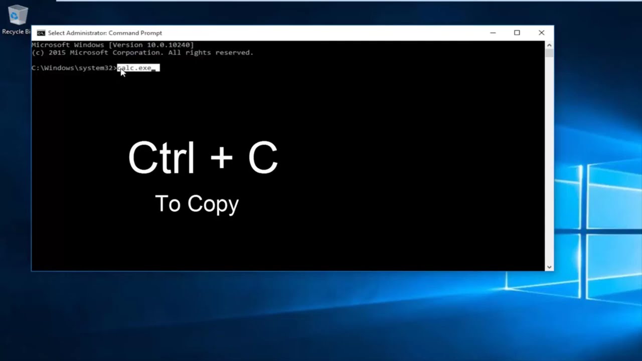 Copy and Paste in the Command Prompt