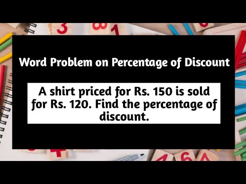 A shirt priced for Rs 150 is sold for Rs 120 Find percentage discount | Financial | Pythagoras Math