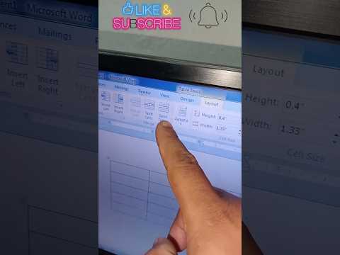 Different Between Split Cell & Split Table in Word | #viral #trending #shorts #short #ytshorts #free