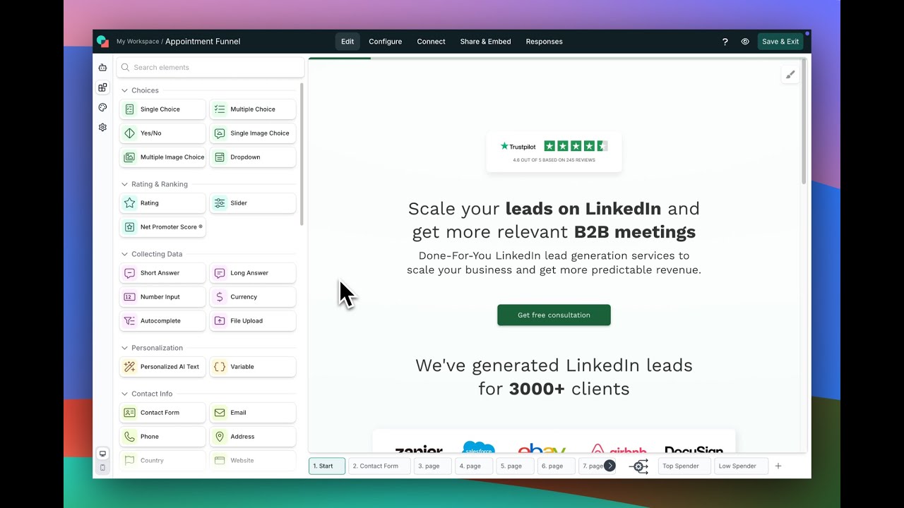 Appointment Funnel Template | involve.me