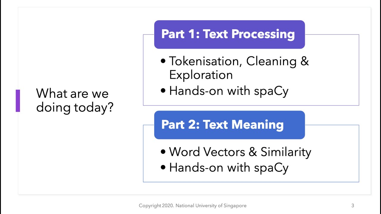 NUS ISS StackUp Webinar: Text Processing 101 with spaCy