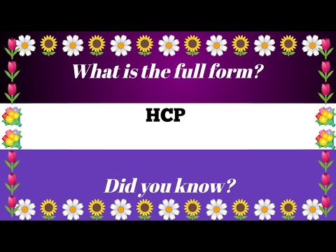 Full Form of HCP.
