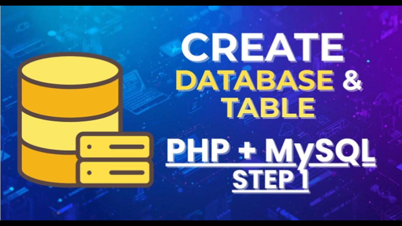 Create a Database and Table in phpMyAdmin | PHP + MySQL Tutorial for Students