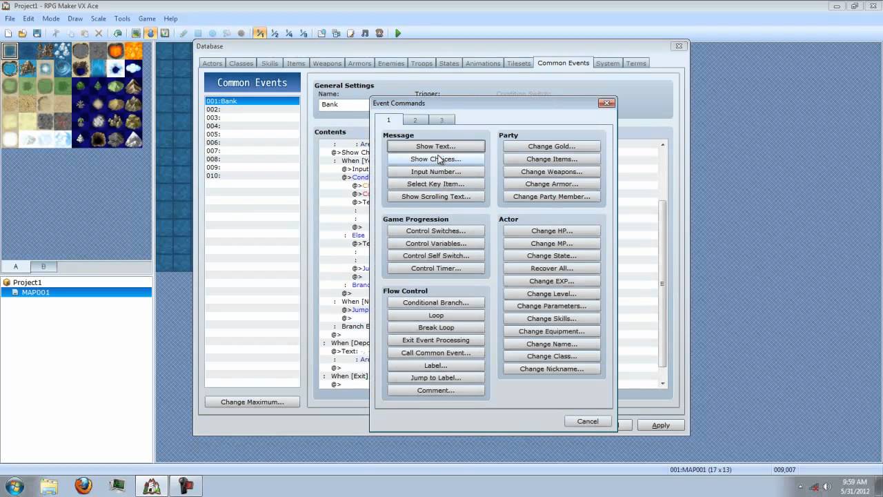 RPG Maker VX/VX ACE Tutorial: Bank