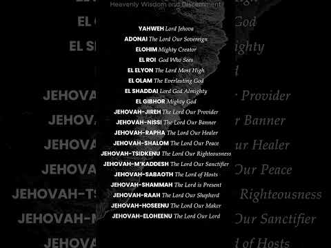 Different Names of God: Which One Do You Call Him?