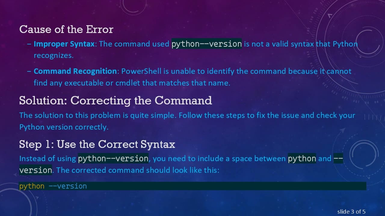 Resolving the Python version not found Error in PowerShell