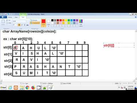 Learn C Language in Hindi | Traversing of 2D Character Array - Mind Luster