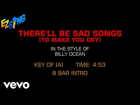 Billy Ocean - There'll Be Sad Songs (To Make You Cry) (Karaoke)