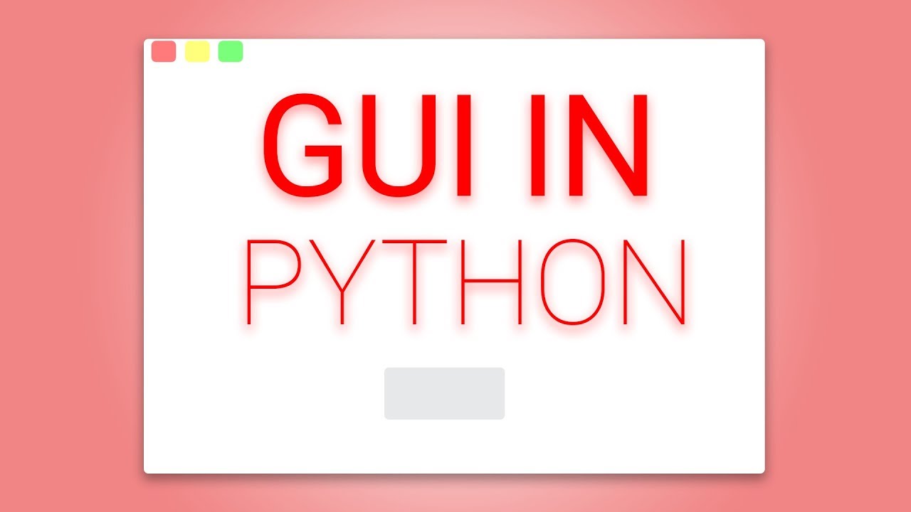 Make a UI in python - tutorial #1